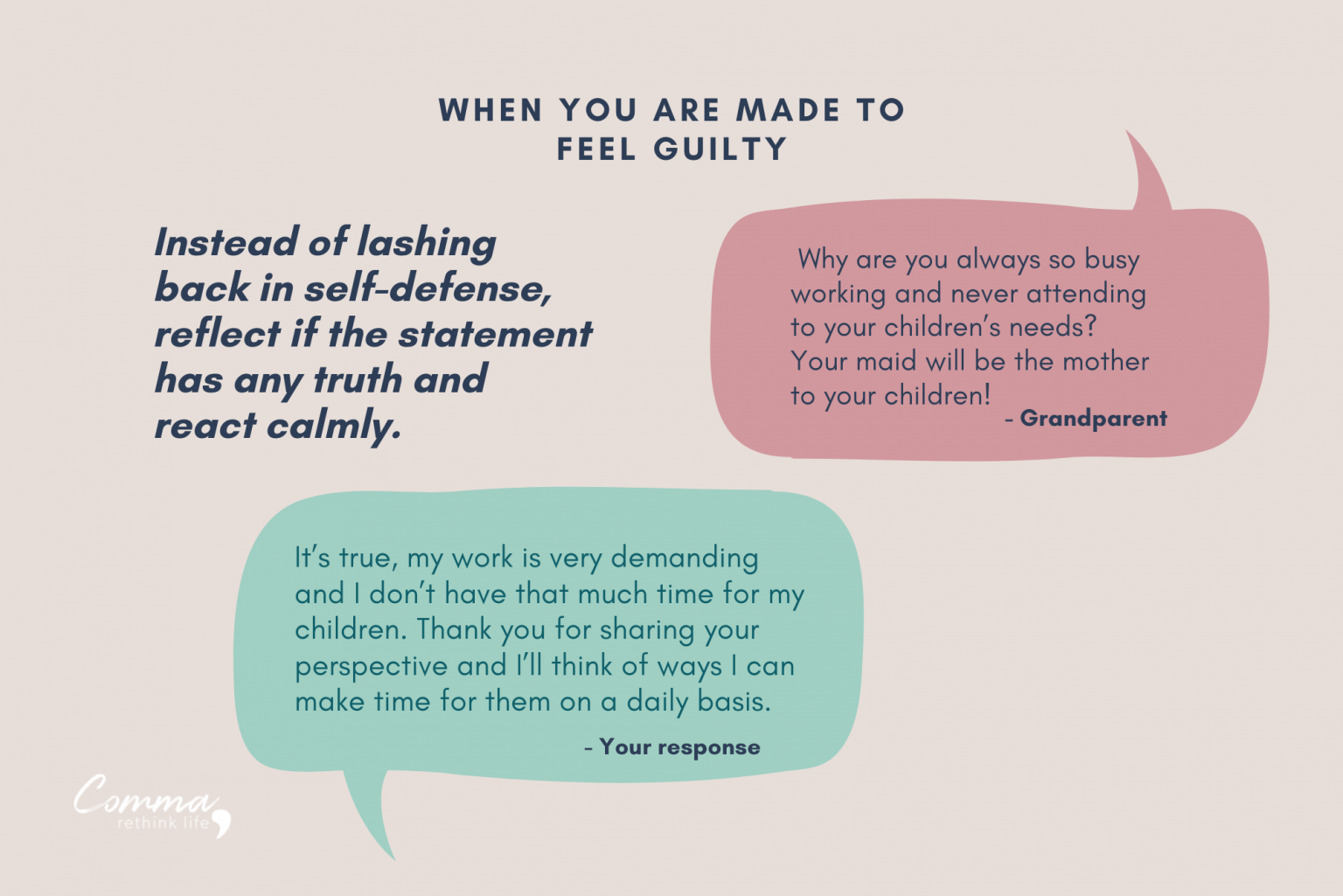 Four Ways to Respond Instead of React, to Unhelpful Advice – Comma ...